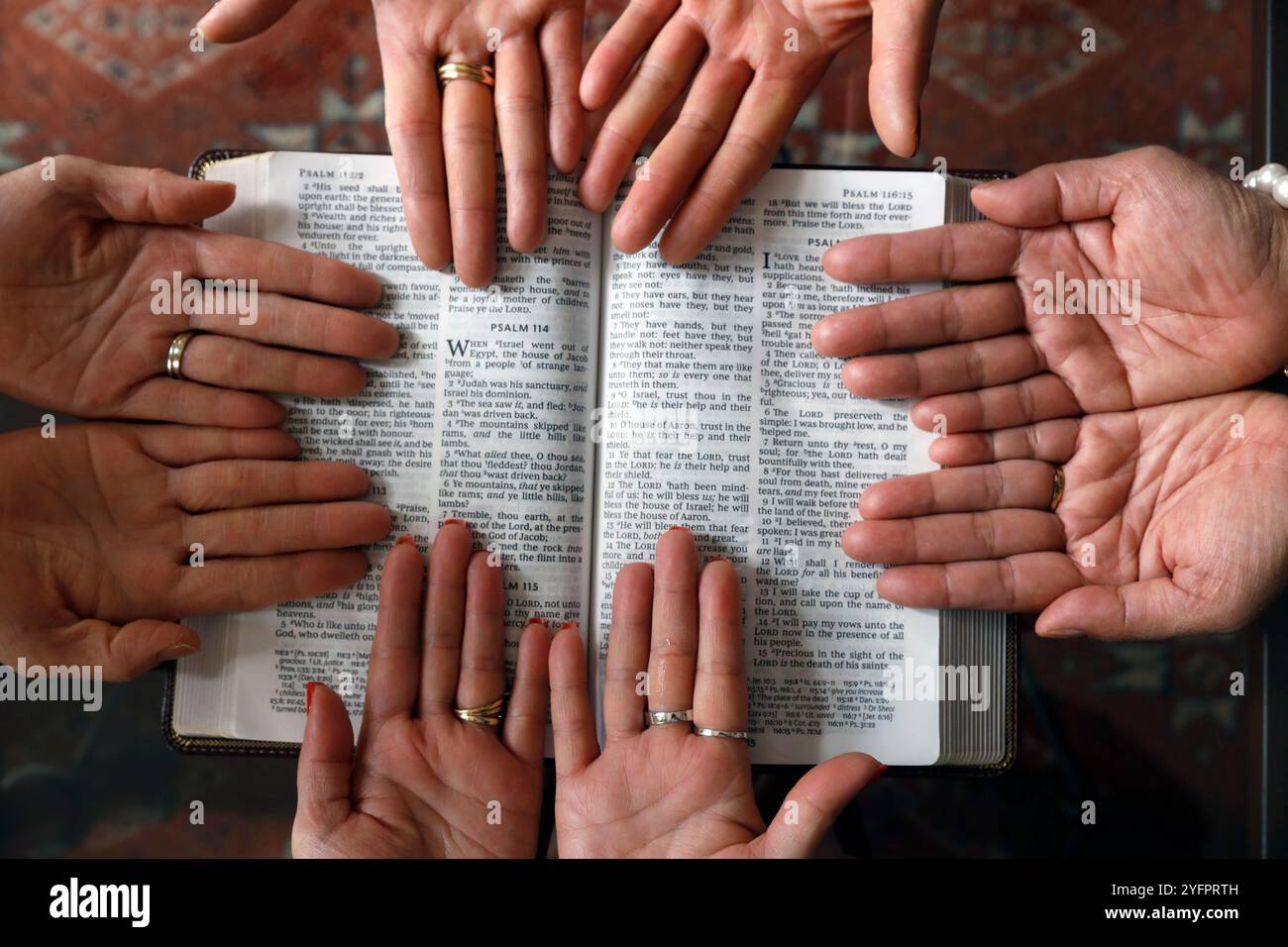 Group of people praying worship believe. Praying and praise together at ...