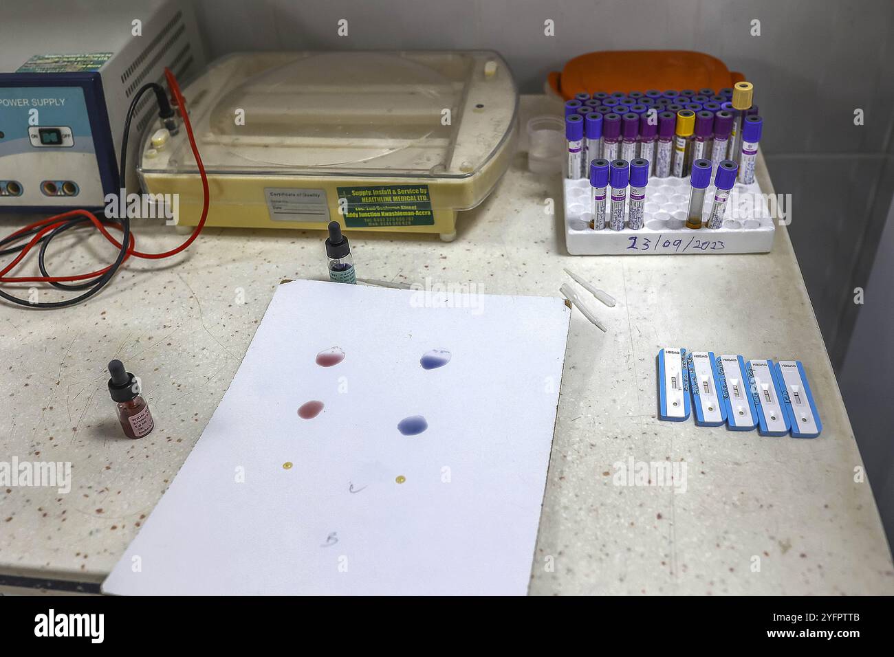Lab work in a private hospital in Accra, Ghana Stock Photo - Alamy