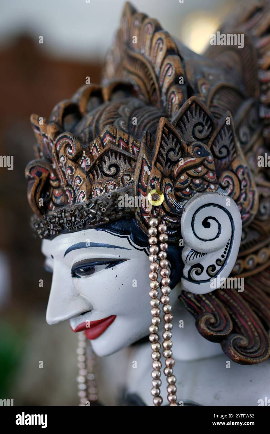 Hand made traditional indonesia wooden puppet used in tradionalt shadow ...