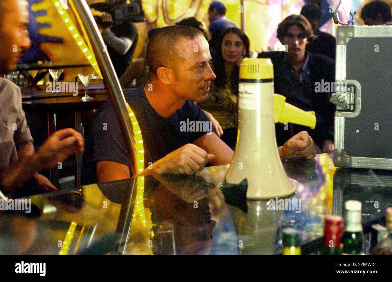 Milan Italy 26/09/2001 : Raf,Italian singer,during the backstage photo ...