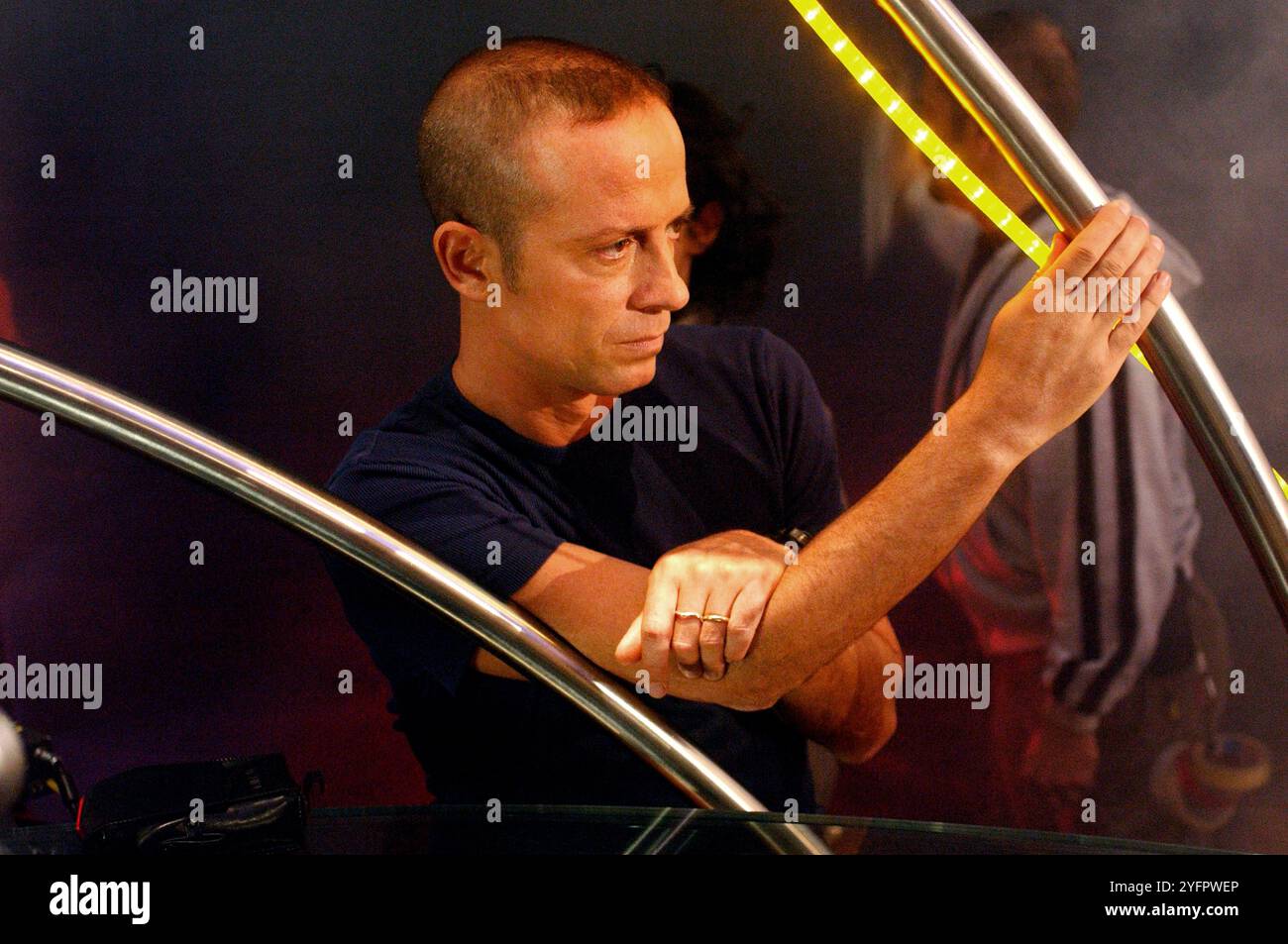 Milan Italy 26/09/2001 : Raf,Italian singer,during the backstage photo ...
