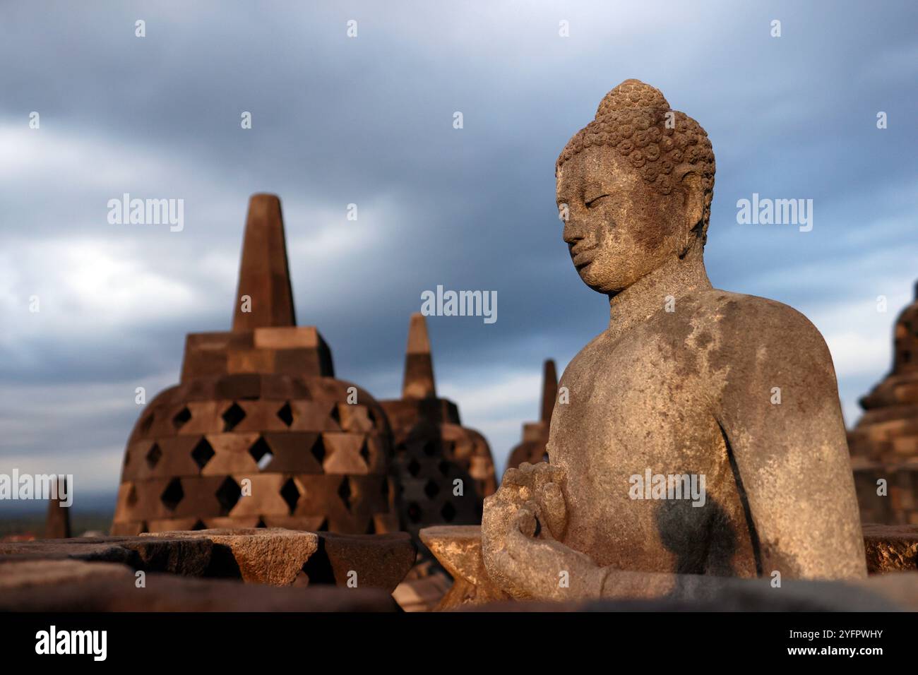 Borobudur, 9th-century Mahayana Buddhist temple. UNESCO World Heritage ...