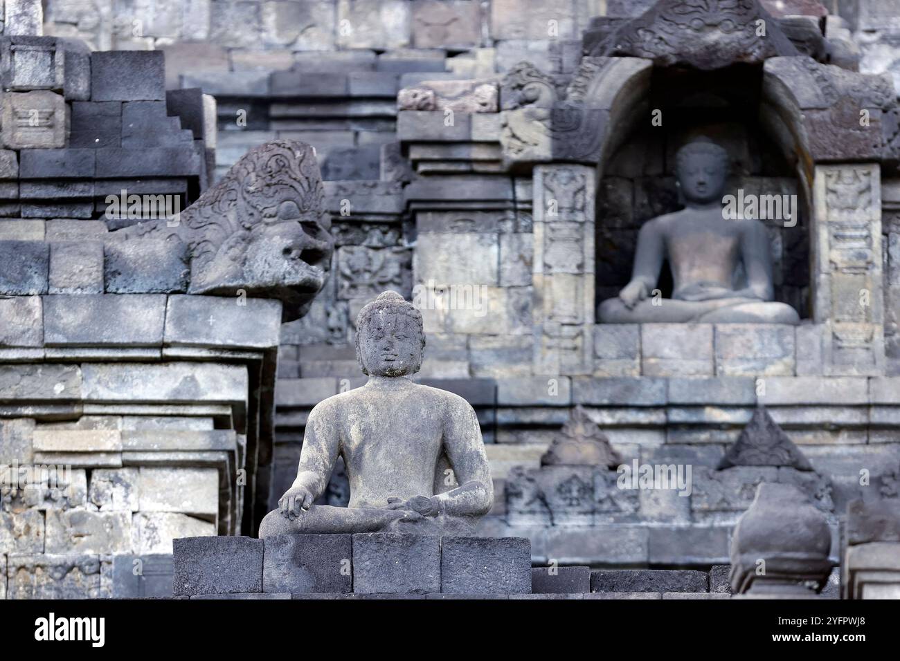 Borobudur, 9th-century Mahayana Buddhist temple. UNESCO World Heritage ...