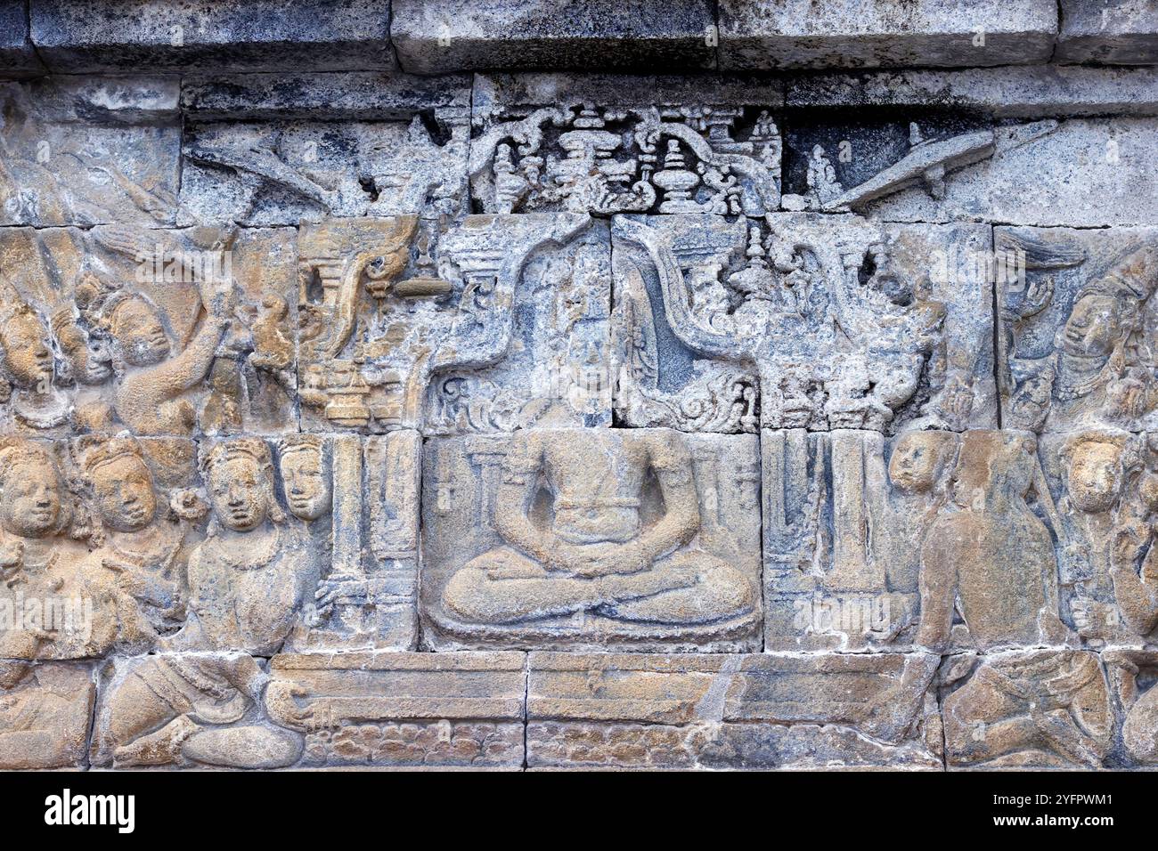 Borobudur, 9th-century Mahayana Buddhist temple. UNESCO World Heritage ...