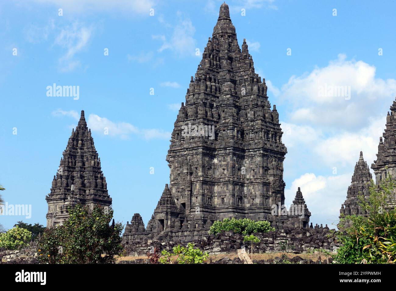 Prambanan 9th century Hindu temple. Java. Indonesia Stock Photo - Alamy