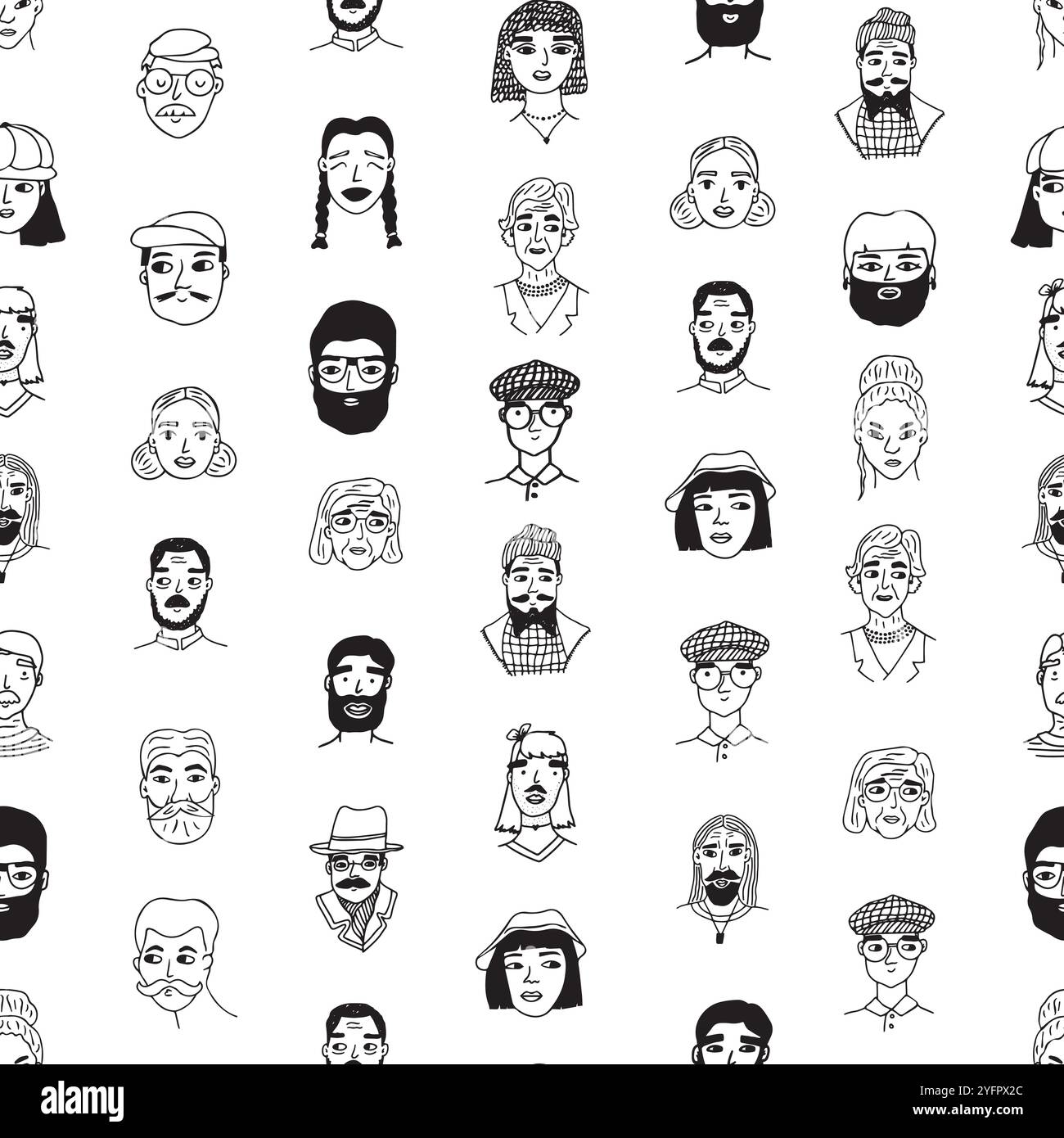 Groups portraits Stock Vector Images - Alamy