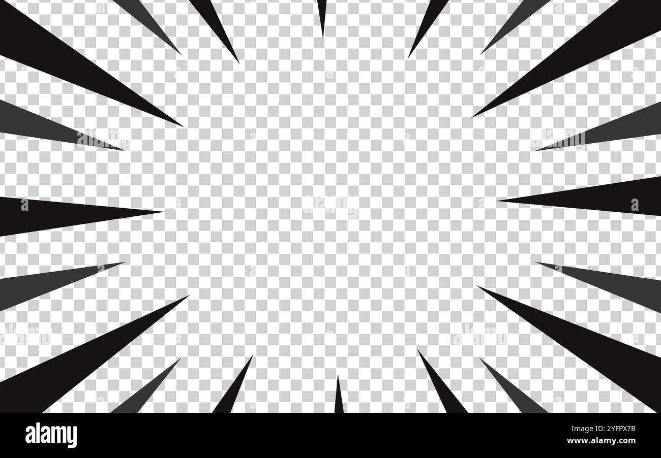 Cartoon halftone line. Comic lines. Concentrated frames. Superhero hero ...