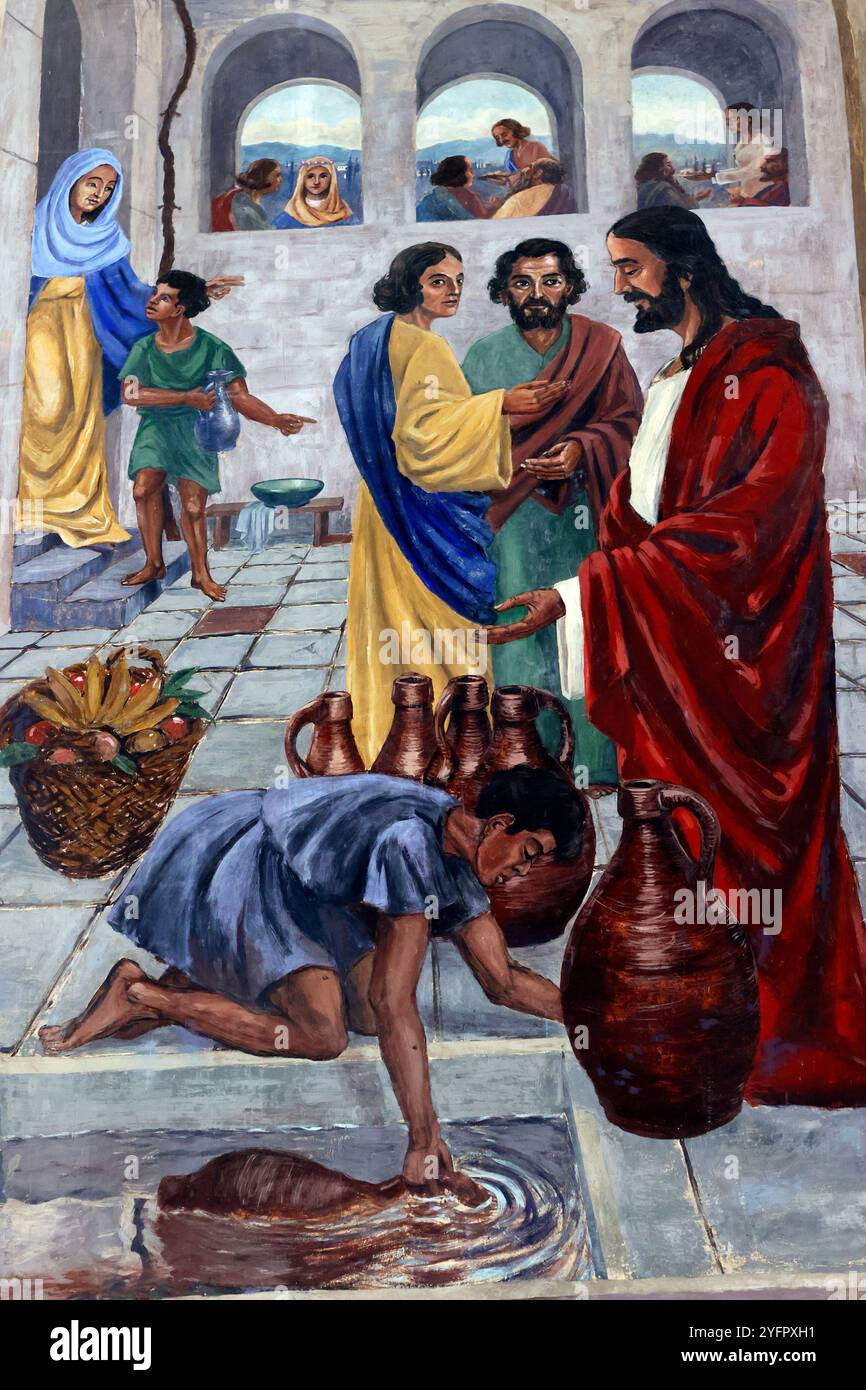 The Church of the Birth of Our Lady. The transformation of water into ...