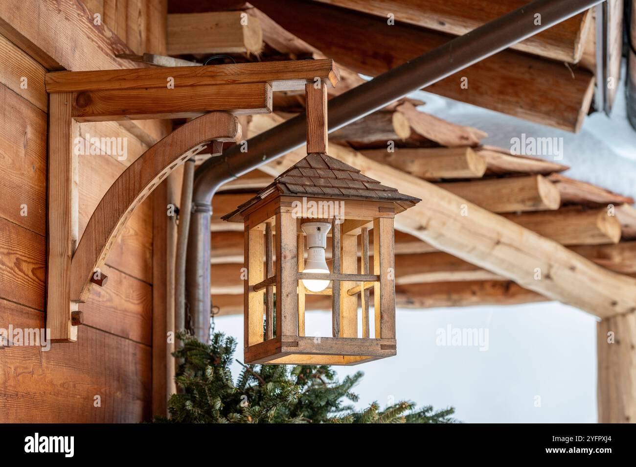 Winter atmosphere. Inside a thick snowfall. Sappada, Dolomites Stock ...