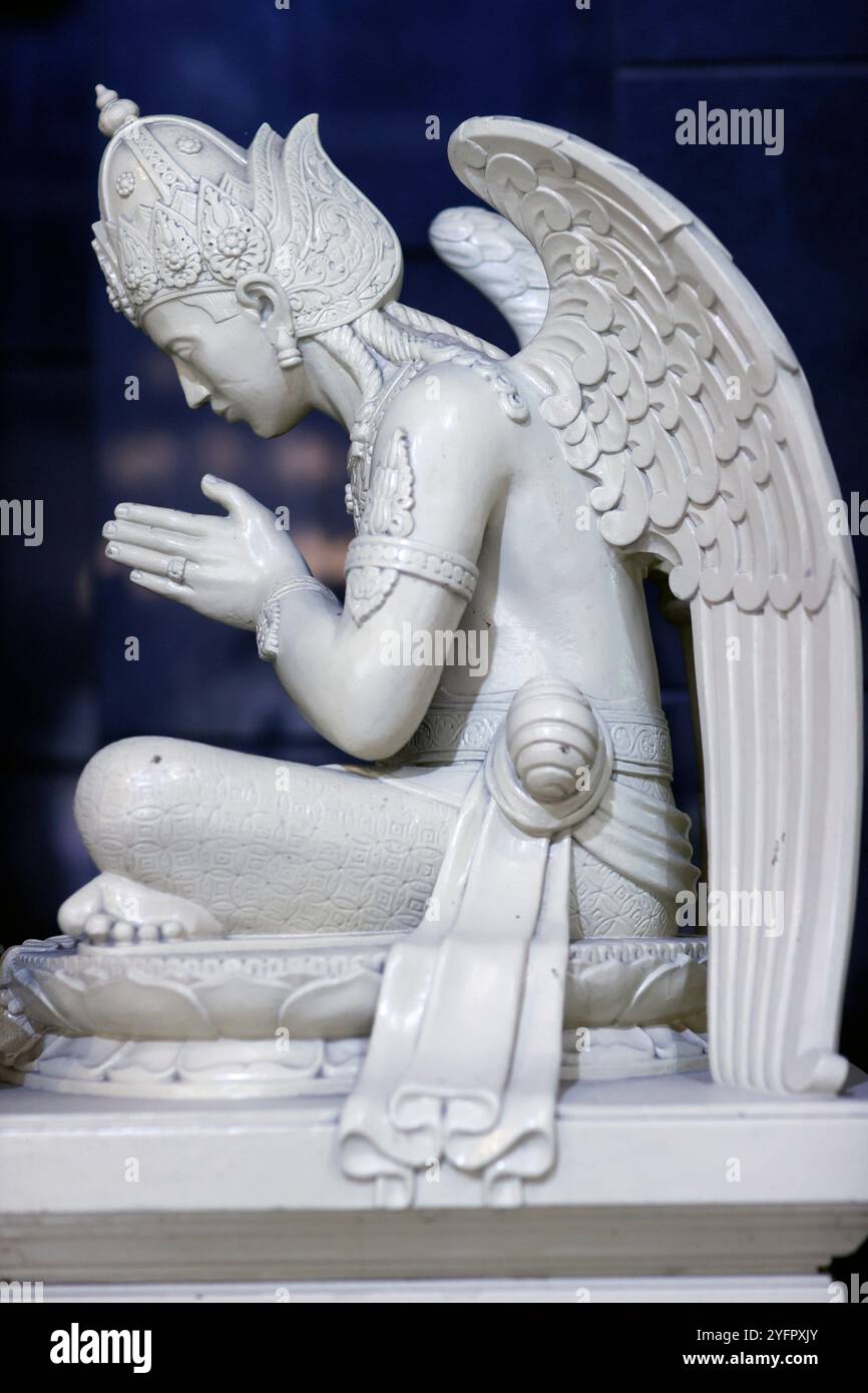 Ganjuran Church. The Church of the Sacred Heart of Jesus. High altar with Javanese angels ...