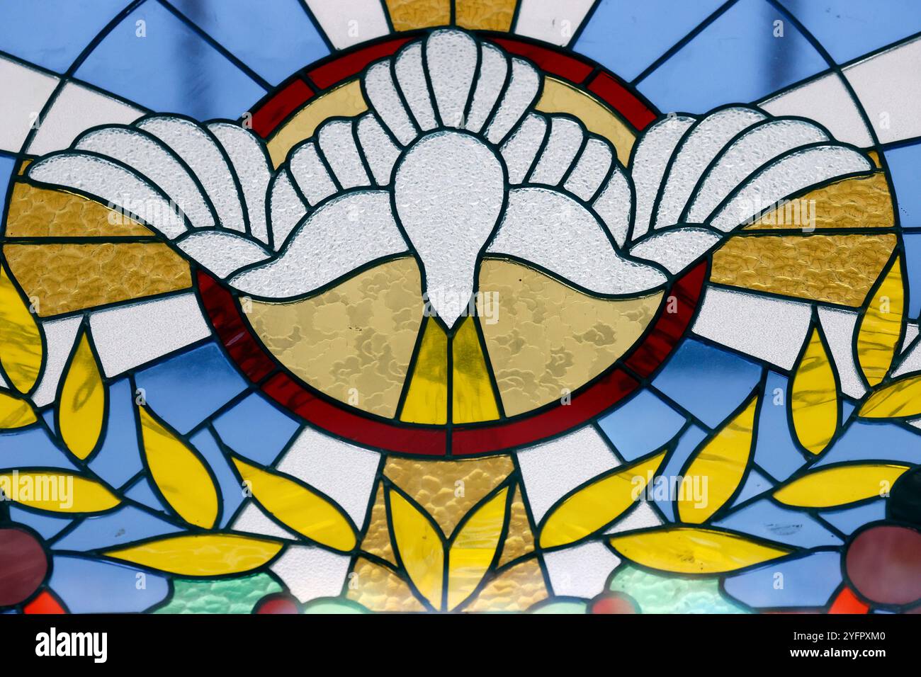 Immaculate Heart of Virgin Mary Catholic Church. A dove, the symbol of ...