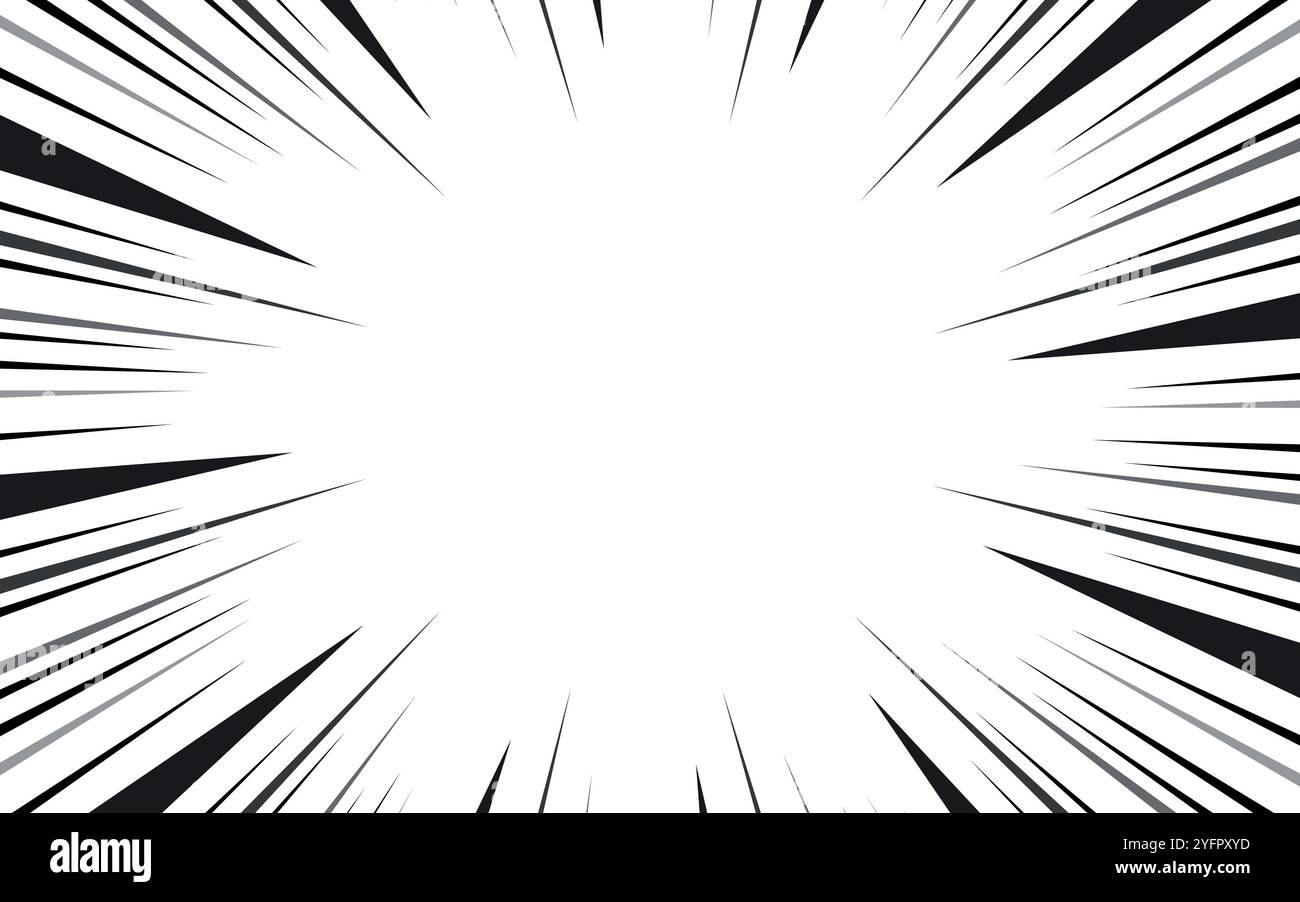 Cartoon halftone line. Comic lines. Concentrated frames. Superhero hero ...