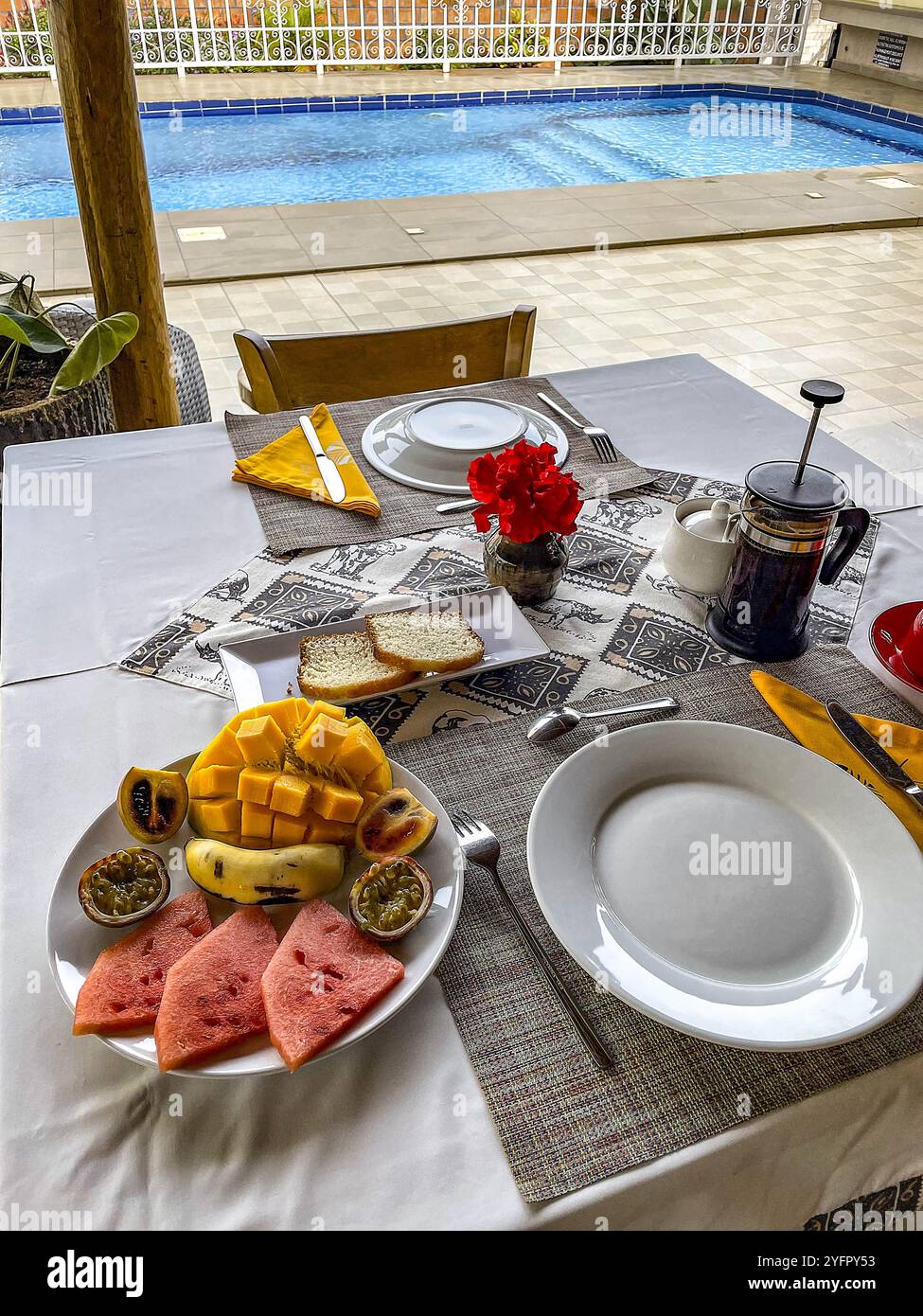 Hotel breakfast in Kigali, Rwanda Stock Photo - Alamy