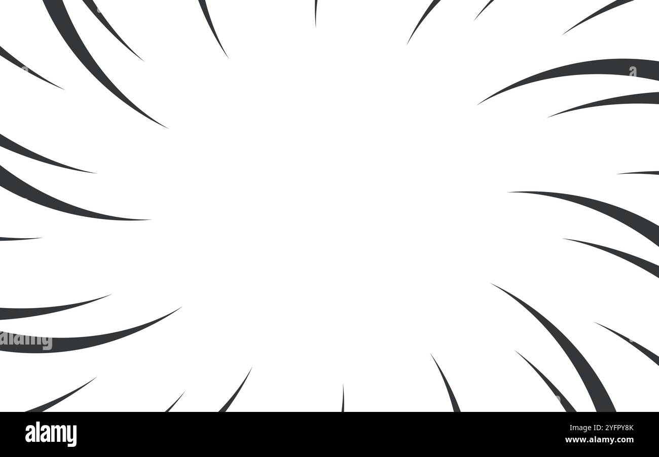 Cartoon halftone line. Comic lines. Concentrated frames. Superhero hero ...