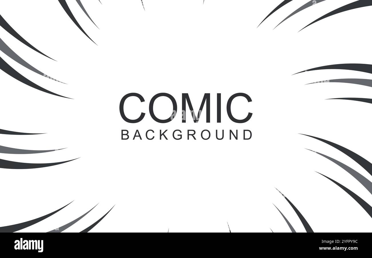 Cartoon halftone line. Comic lines. Concentrated frames. Superhero hero ...