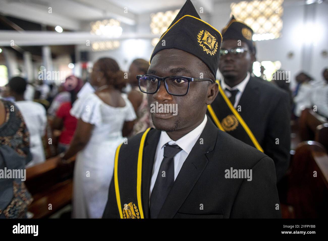Mass in St Anthony’s catholic church, Hanoukope, Lome, Togo. Saint John ...