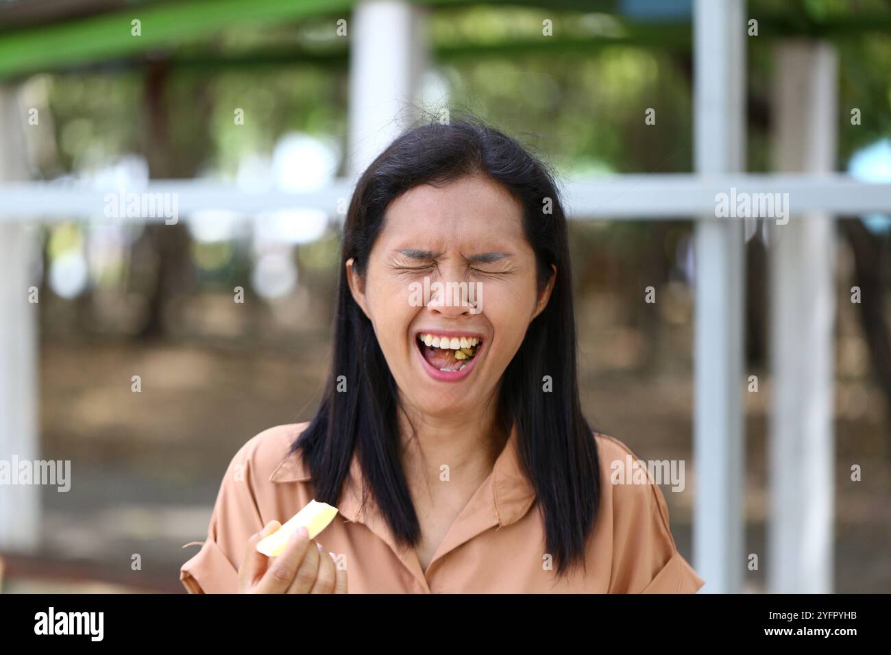 Woman in moment pure happiness hi-res stock photography and images - Alamy