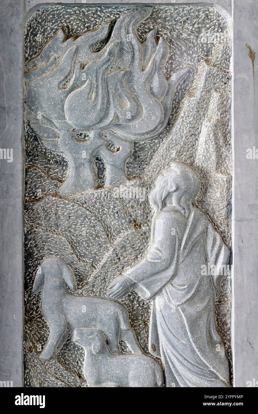 Tan Hoa Church. Moses and the Burning Bush Stock Photo - Alamy
