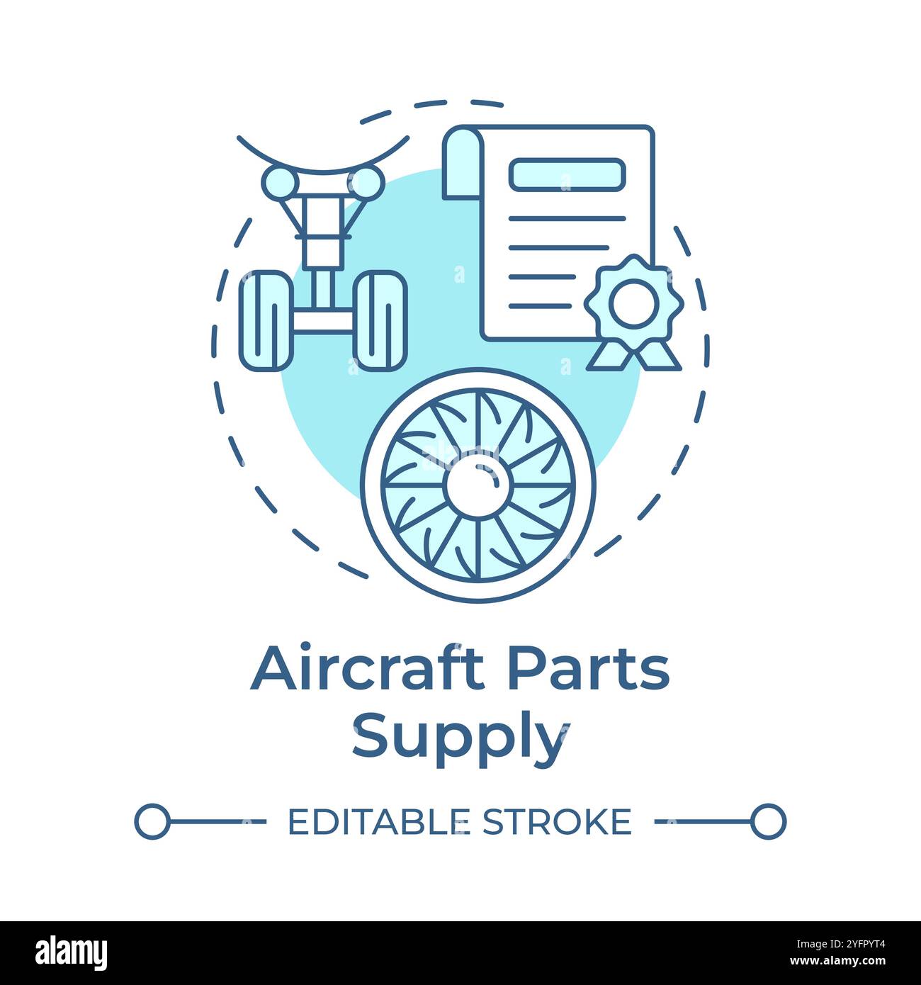 Aircraft parts supply soft blue concept icon Stock Vector Image & Art ...