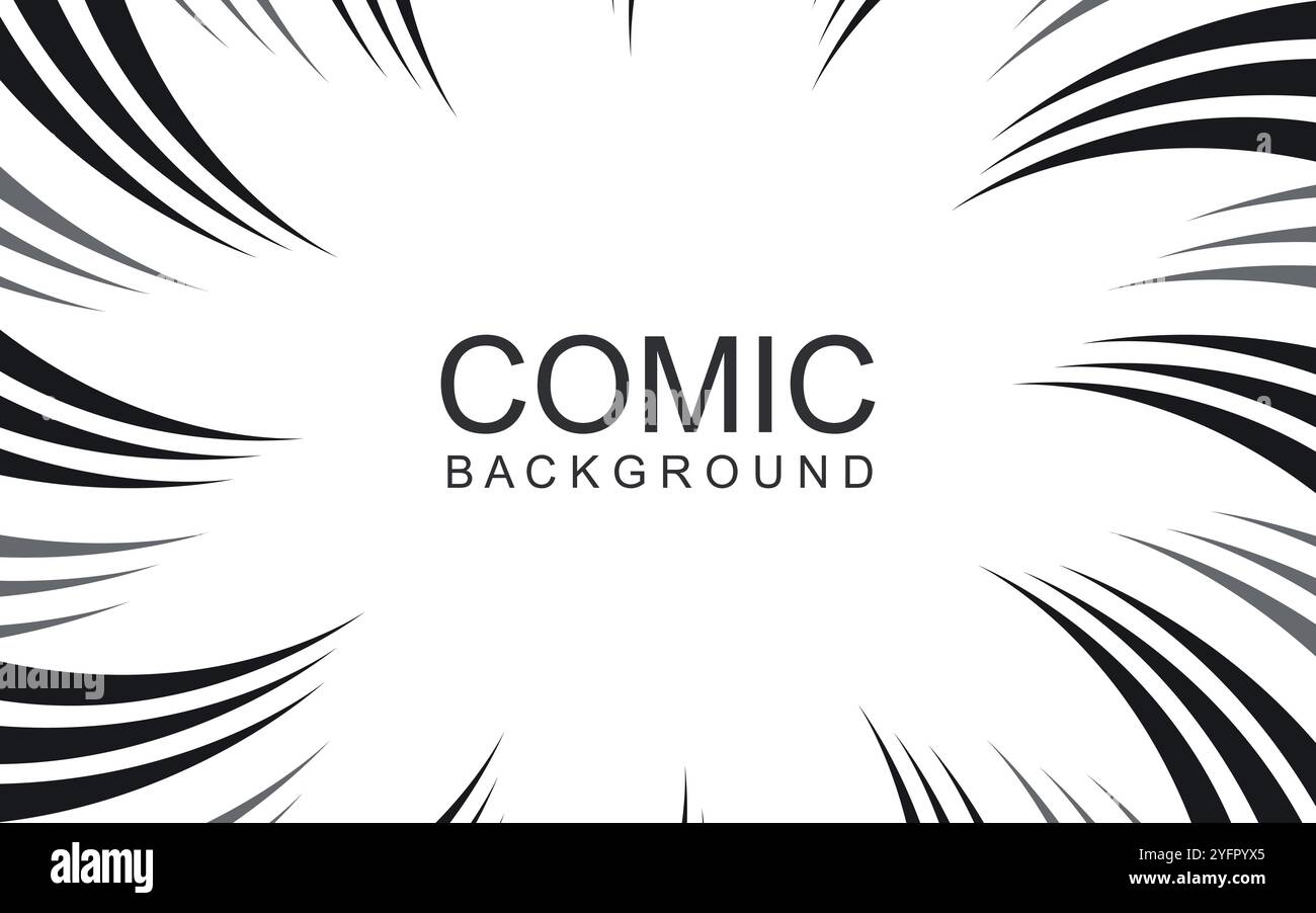 Cartoon halftone line. Comic lines. Concentrated frames. Superhero hero ...