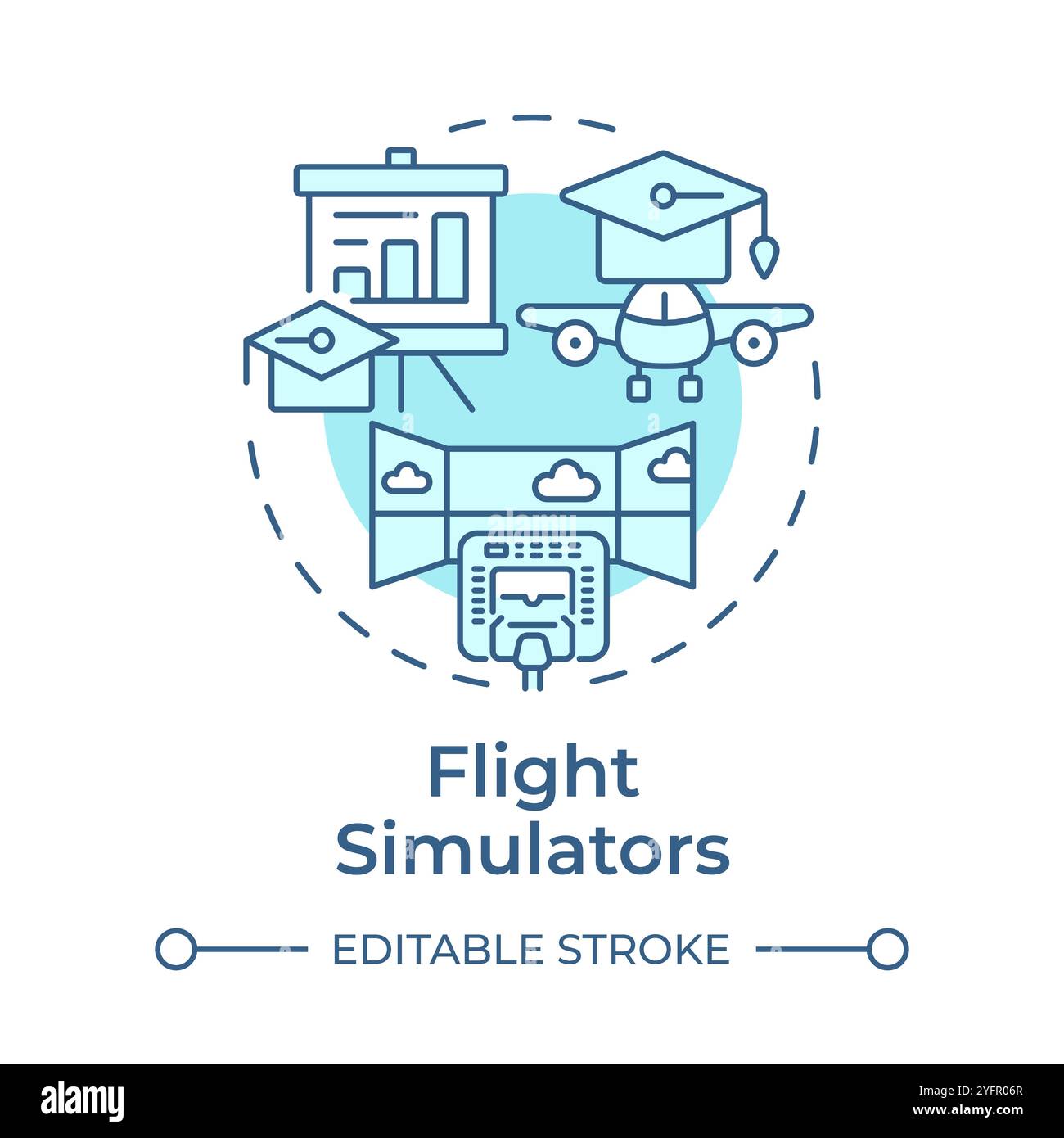 Pilot training simulator Stock Vector Images - Alamy