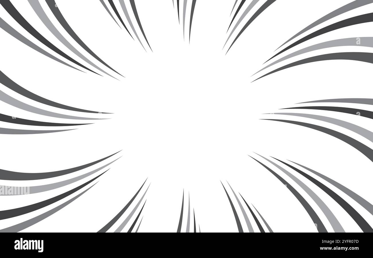Cartoon halftone line. Comic lines. Concentrated frames. Superhero hero ...