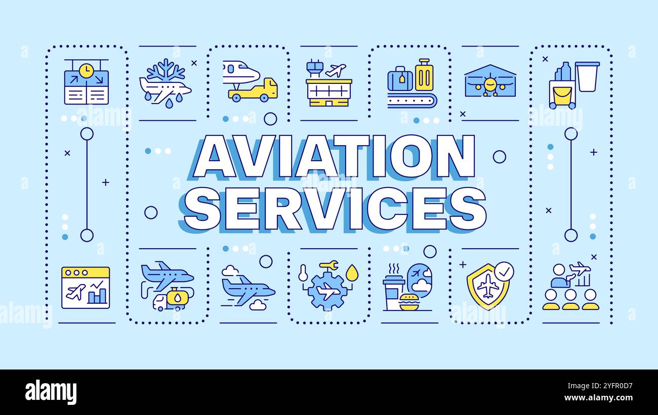Aviation services light blue word concept Stock Vector Image & Art - Alamy