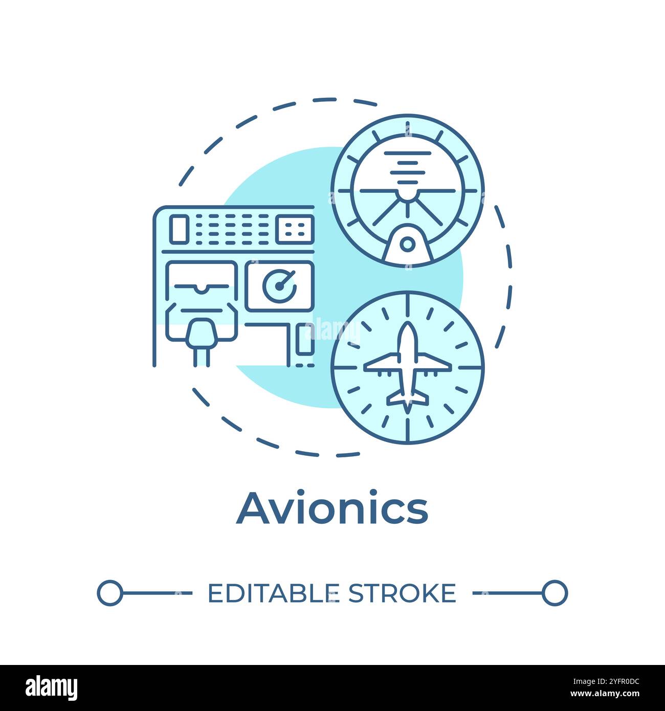 Avionics soft blue concept icon Stock Vector Image & Art - Alamy