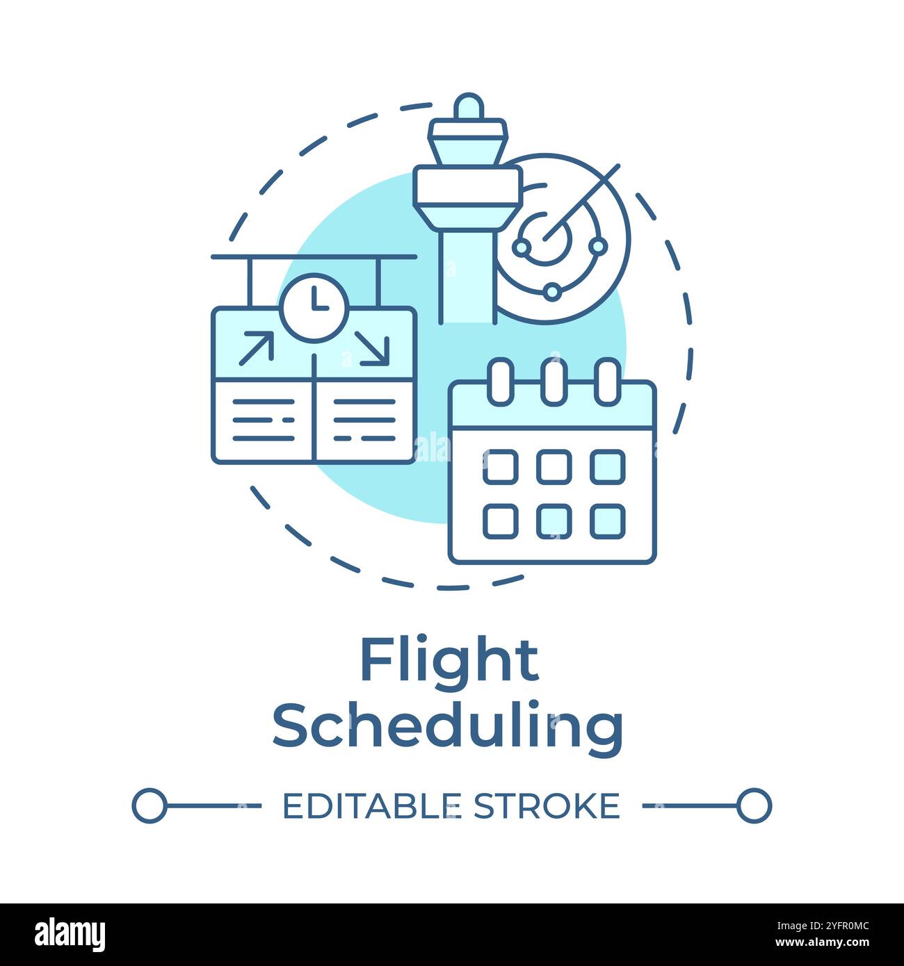 Flight scheduling soft blue concept icon Stock Vector Image & Art - Alamy