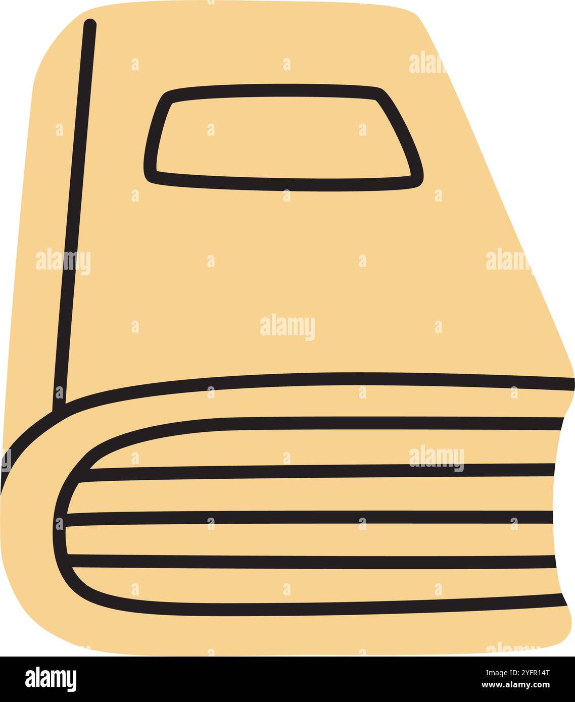 Doodle book icon with bookmark hand drawn in minimalistic style Stock ...