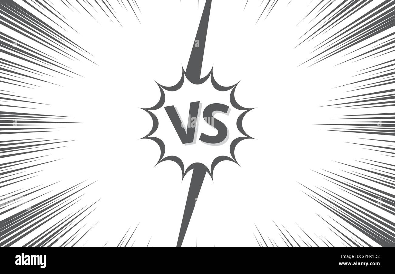 Versus VS letters fight backgrounds in flat comics style design with ...
