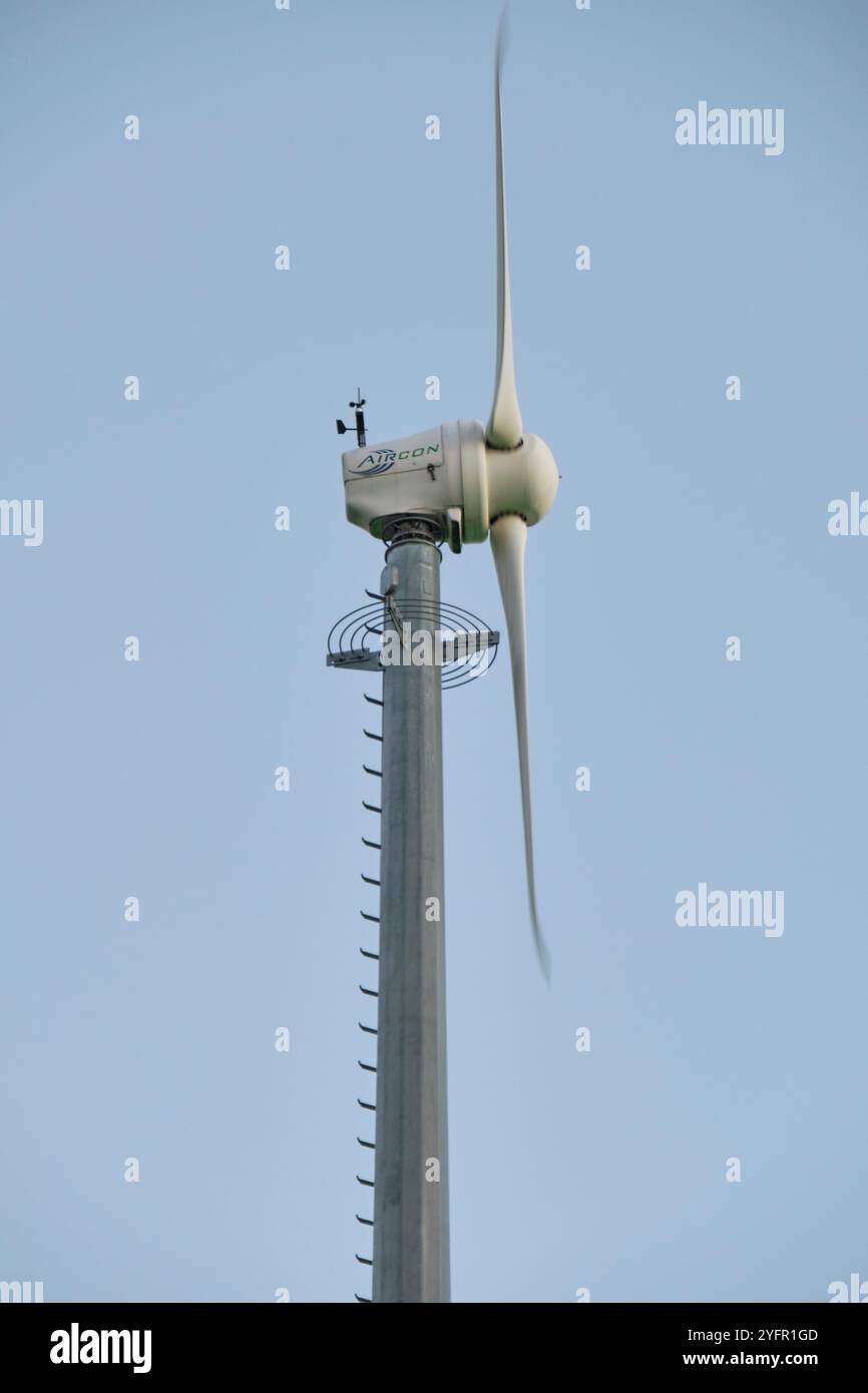 Renewable Energy in the Netherlands: wind turbine on the roof of a fuel ...