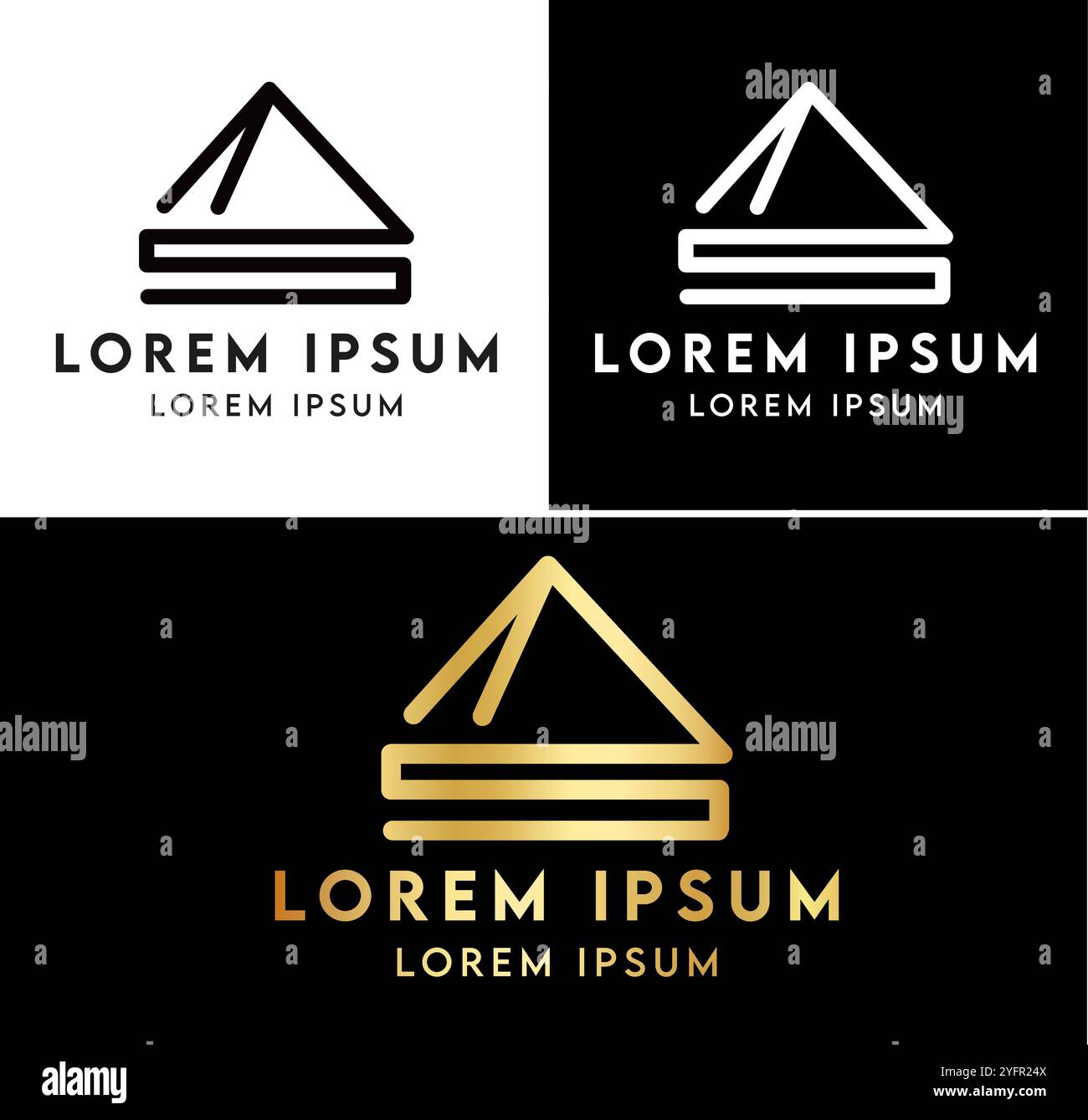 pyramid Real estate logo design. vector illustration Stock Vector Image ...