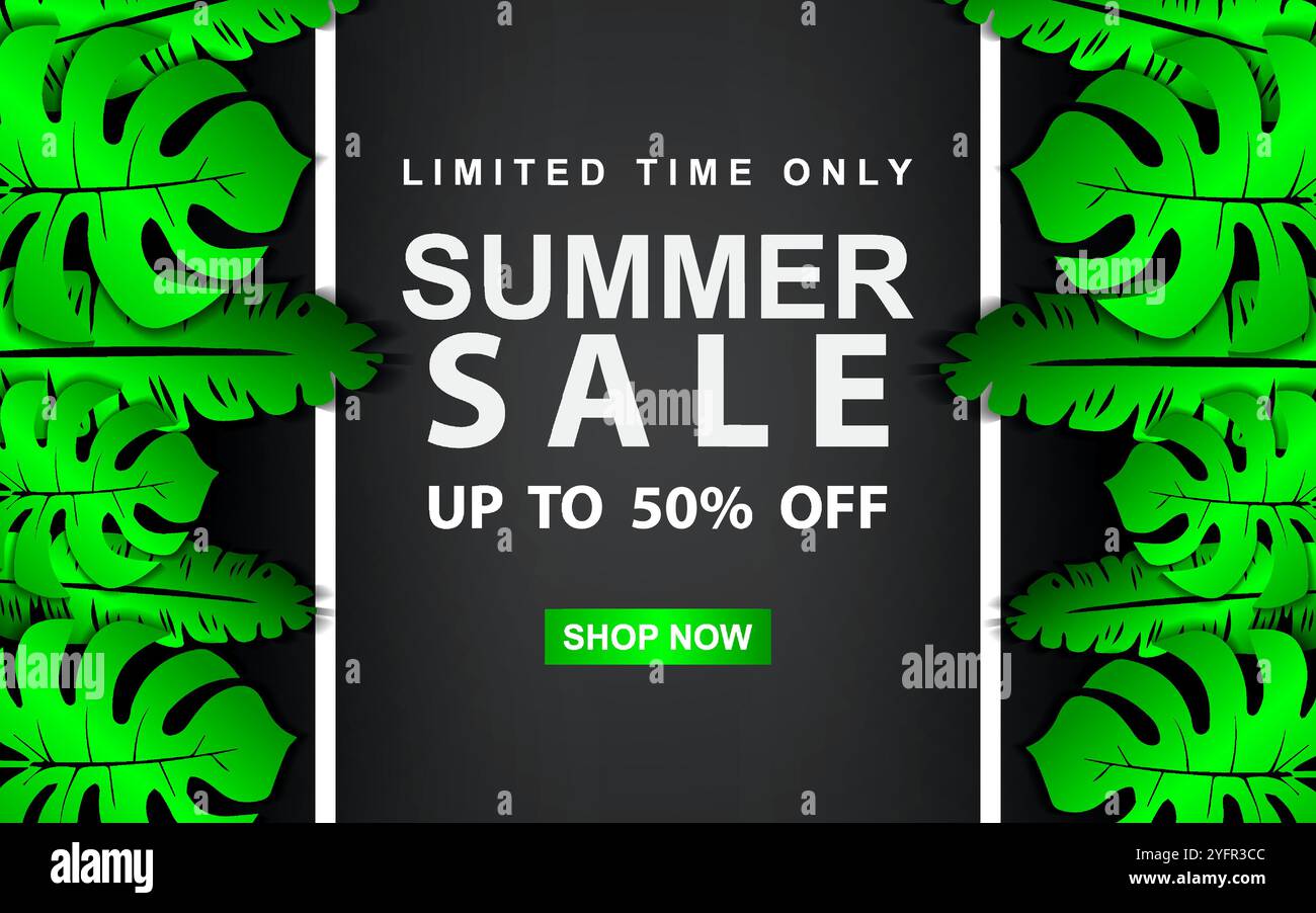 Summer Sale Banner. Vector illustration Stock Vector Image & Art - Alamy