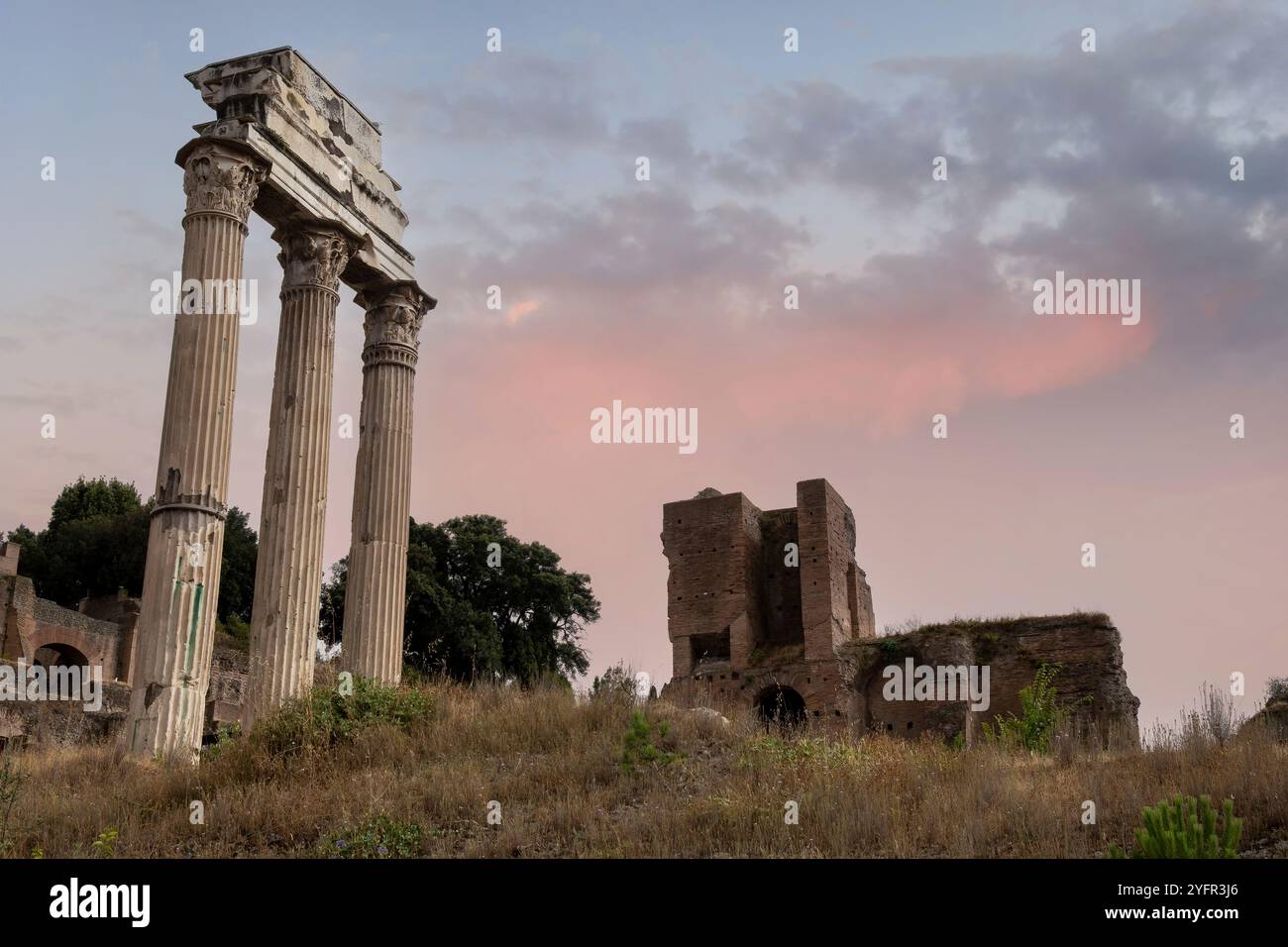 Ancient buildings of the Roman Forum in Rome Stock Photo - Alamy
