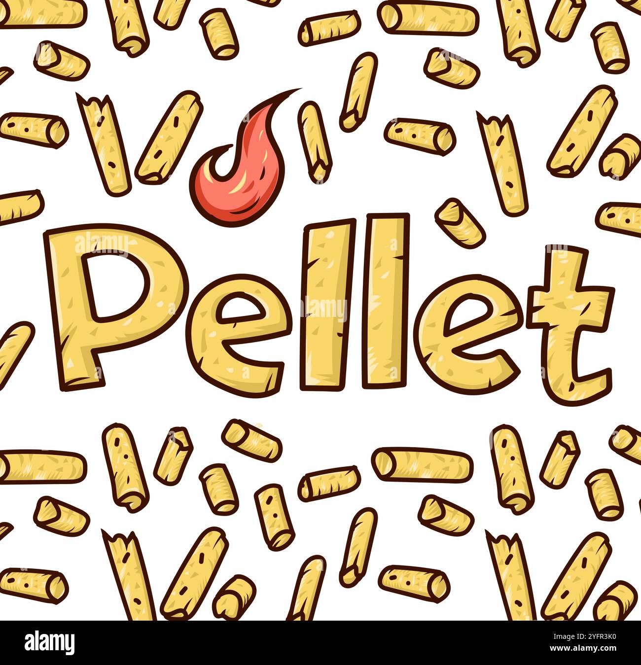 doodle cartoon style lettering with pellets. vector background Stock ...