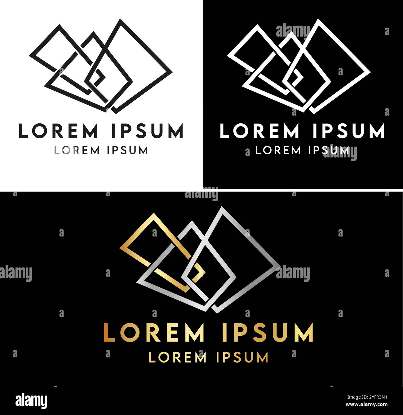 geometric element Real estate logo design . vector illustration Stock ...