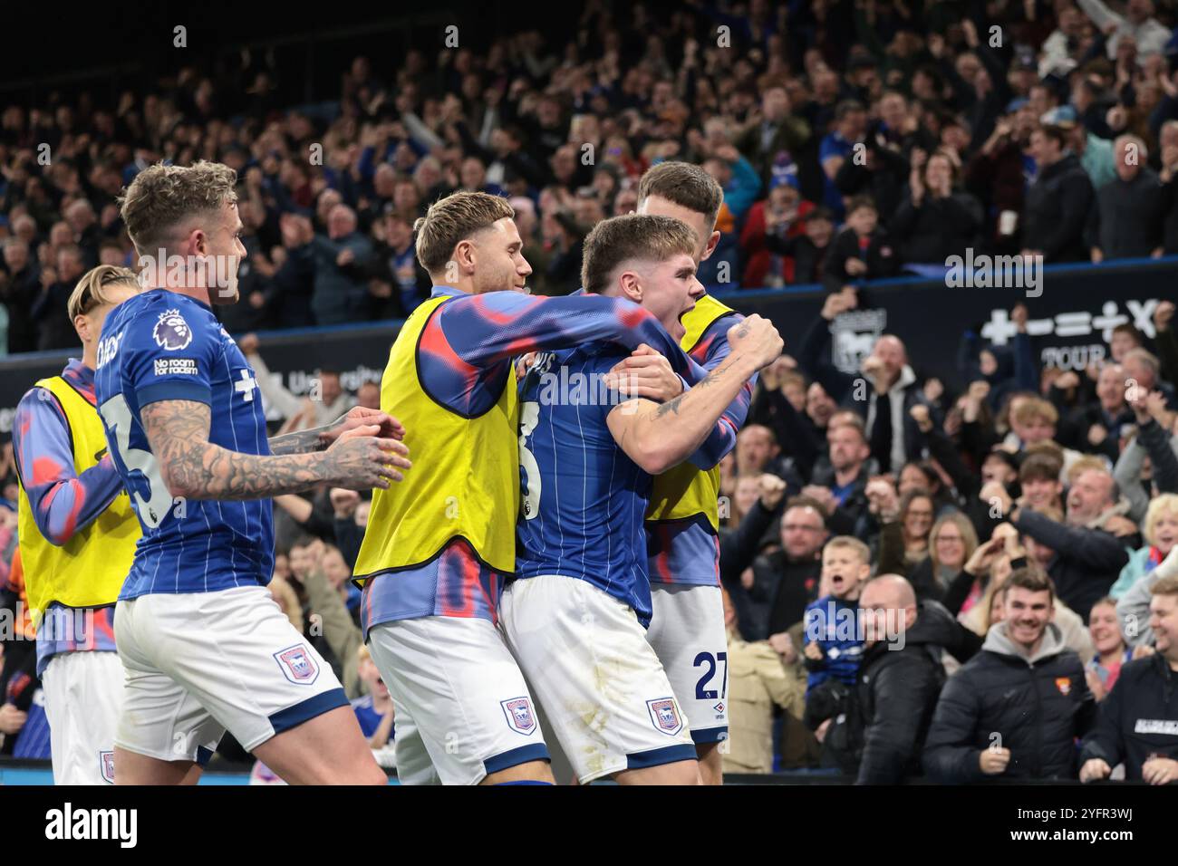 Leif Davis of Ipswich Town celebrates after scoring a goal to make it 1 ...