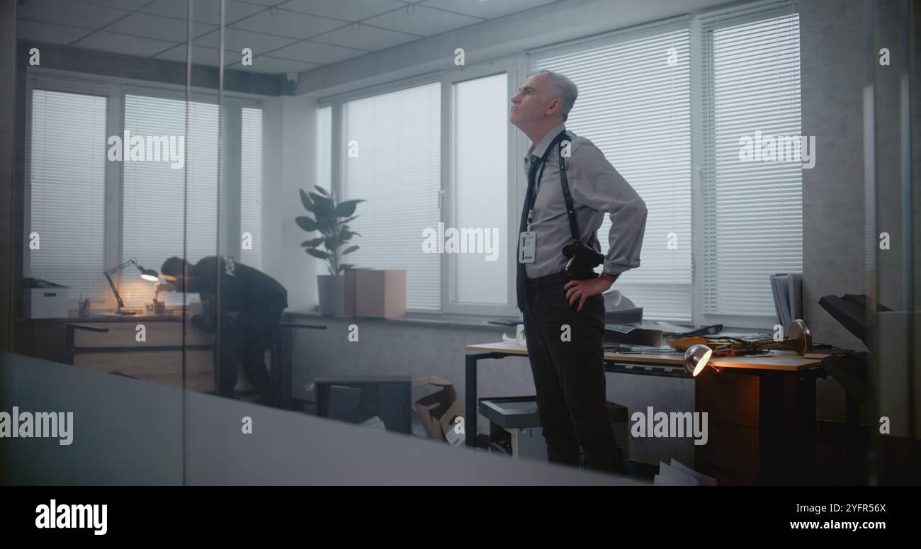 Office robbery or murder case: Investigation team at crime scene ...