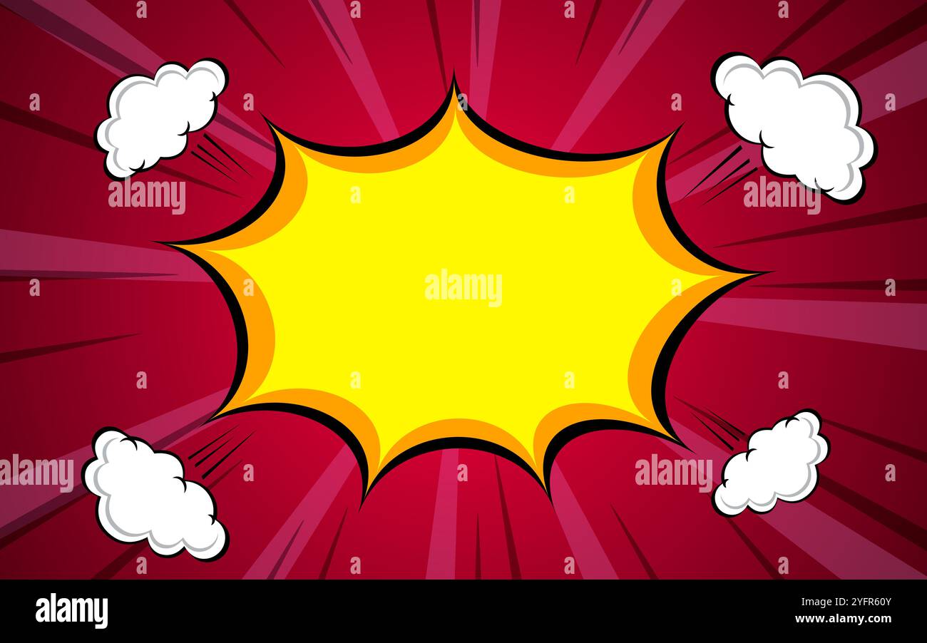 Comic retro background with halftones. Vector illustration in retro pop ...