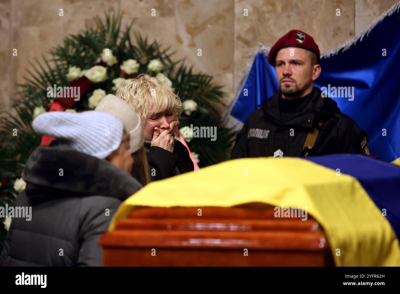 Non Exclusive: KHARKIV, UKRAINE - NOVEMBER 4, 2024 - A woman cries ...