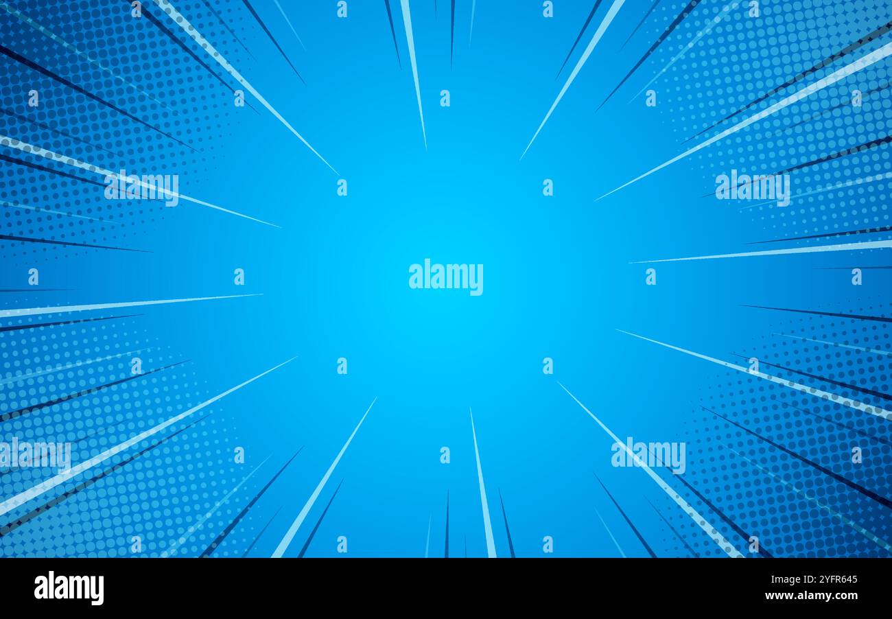 Comic retro background with halftones. Vector illustration in retro pop ...