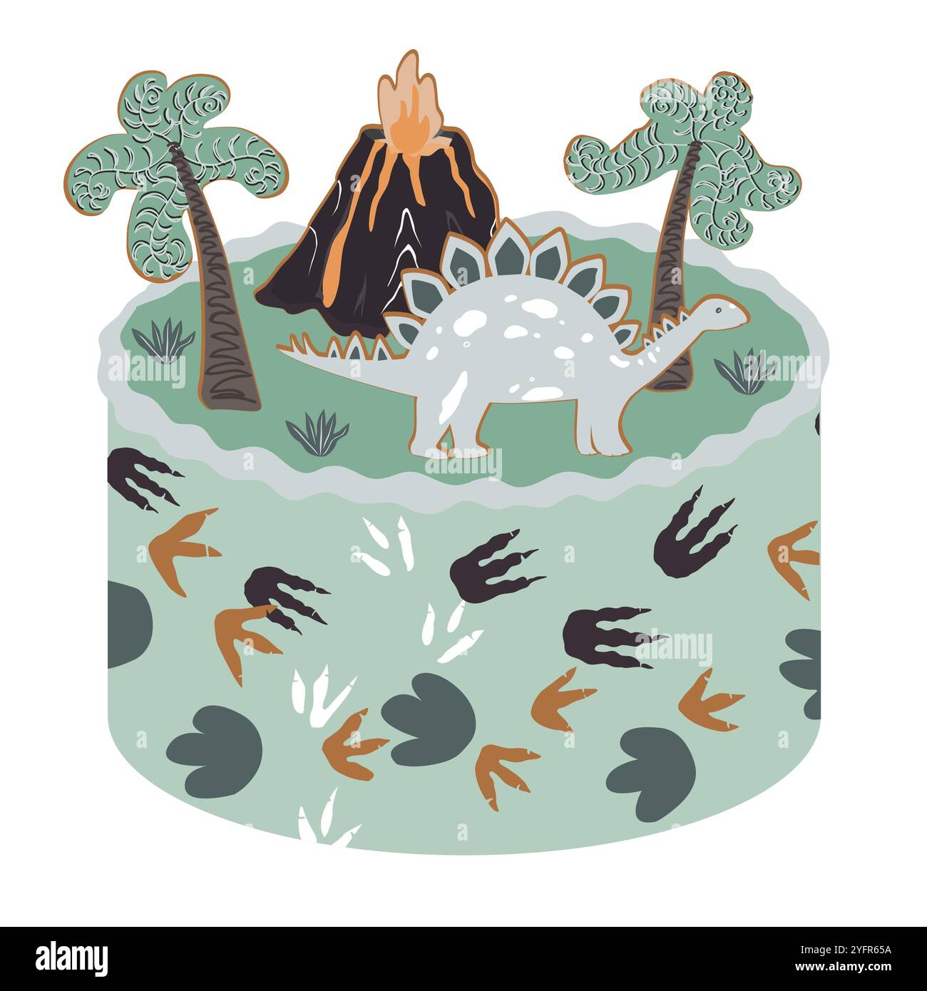 At the foot of the volcano Stock Vector Images - Alamy