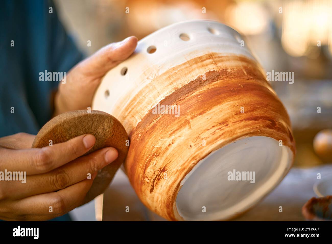 Ceramic workshop. The process of creating pottery Stock Photo - Alamy