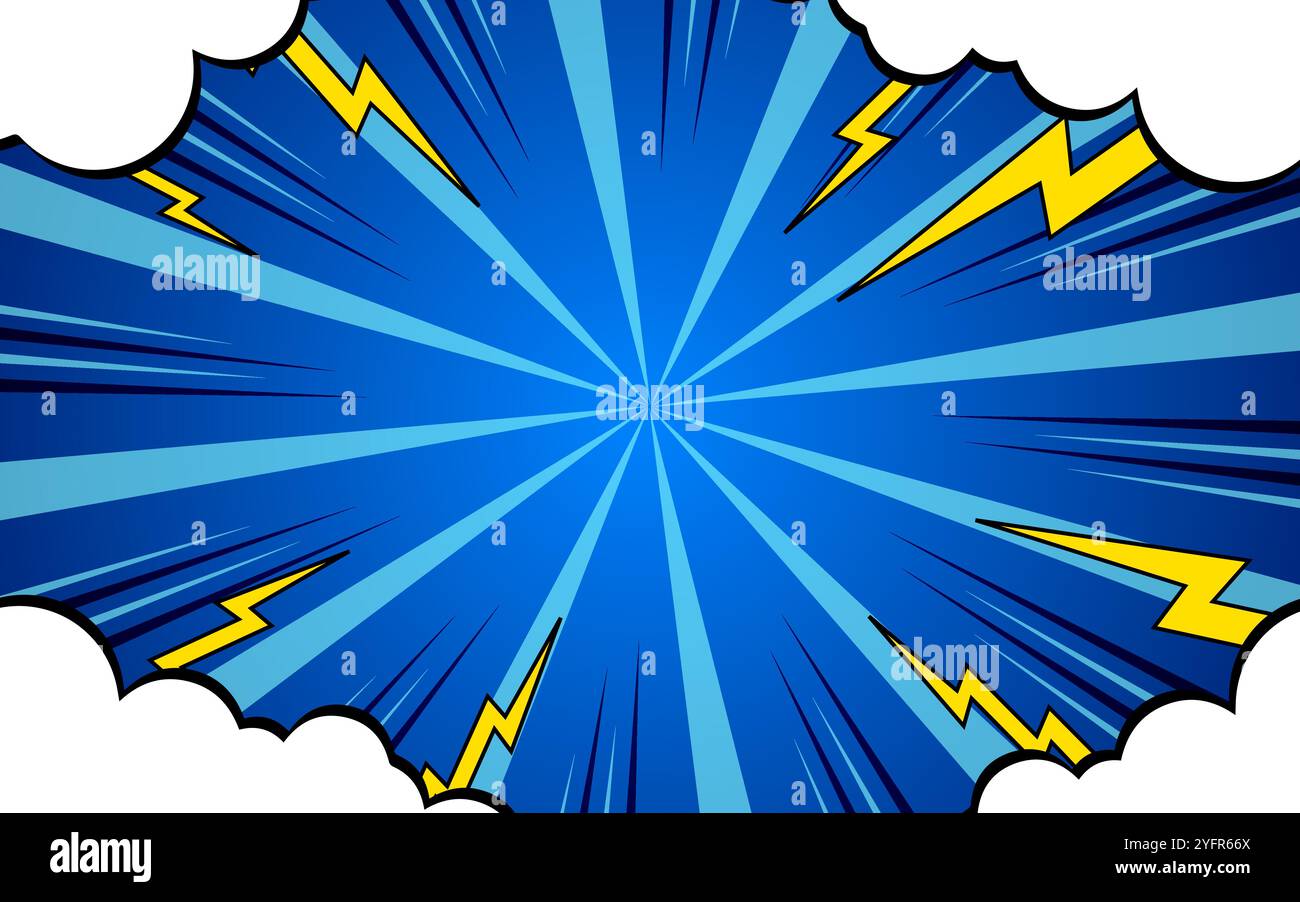 Comic retro background with halftones. Vector illustration in retro pop ...