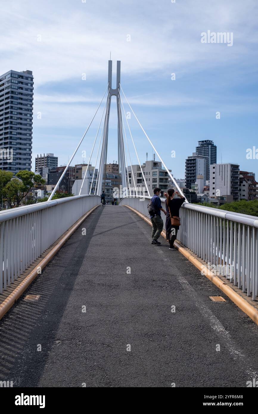 Kawasaki Footbridge Osaka Japan Stock Photo - Alamy