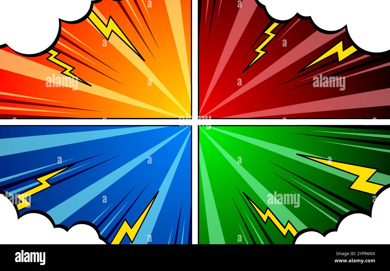 cartoon comic frame background design. vector illustration Stock Vector ...