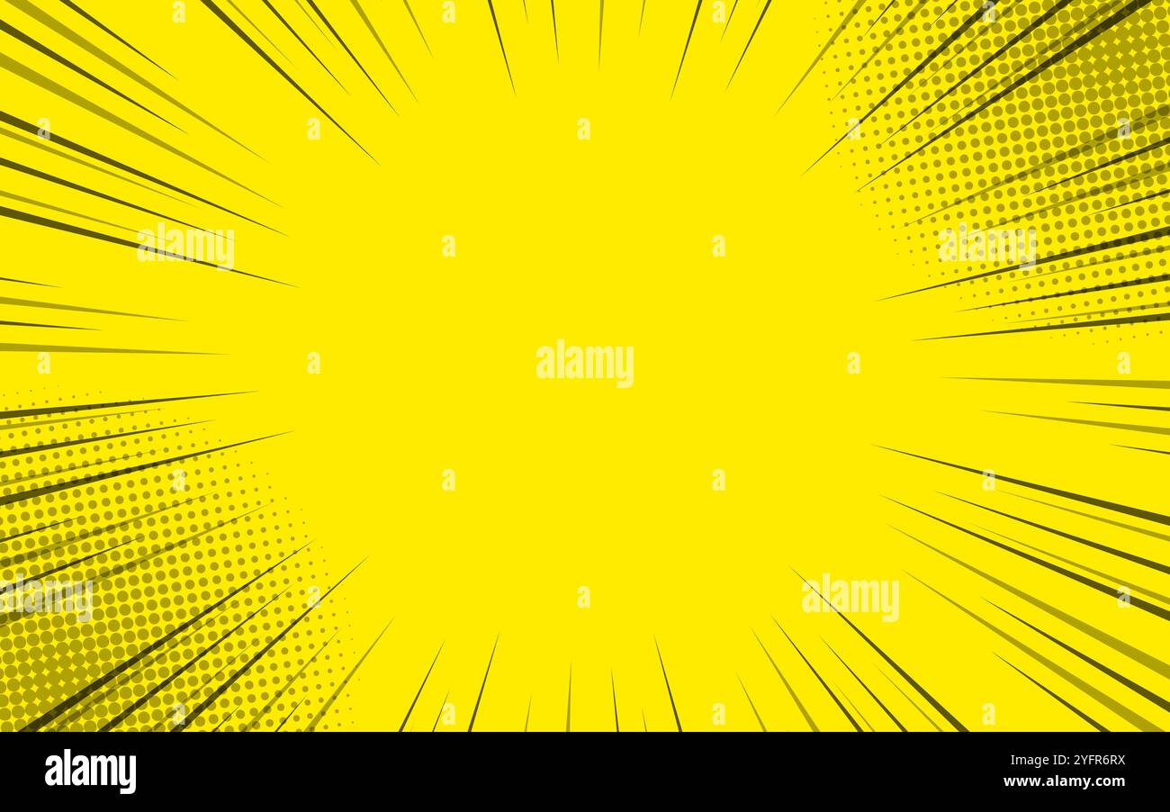 Comic retro background with halftones. Vector illustration in retro pop art style for comic book ...