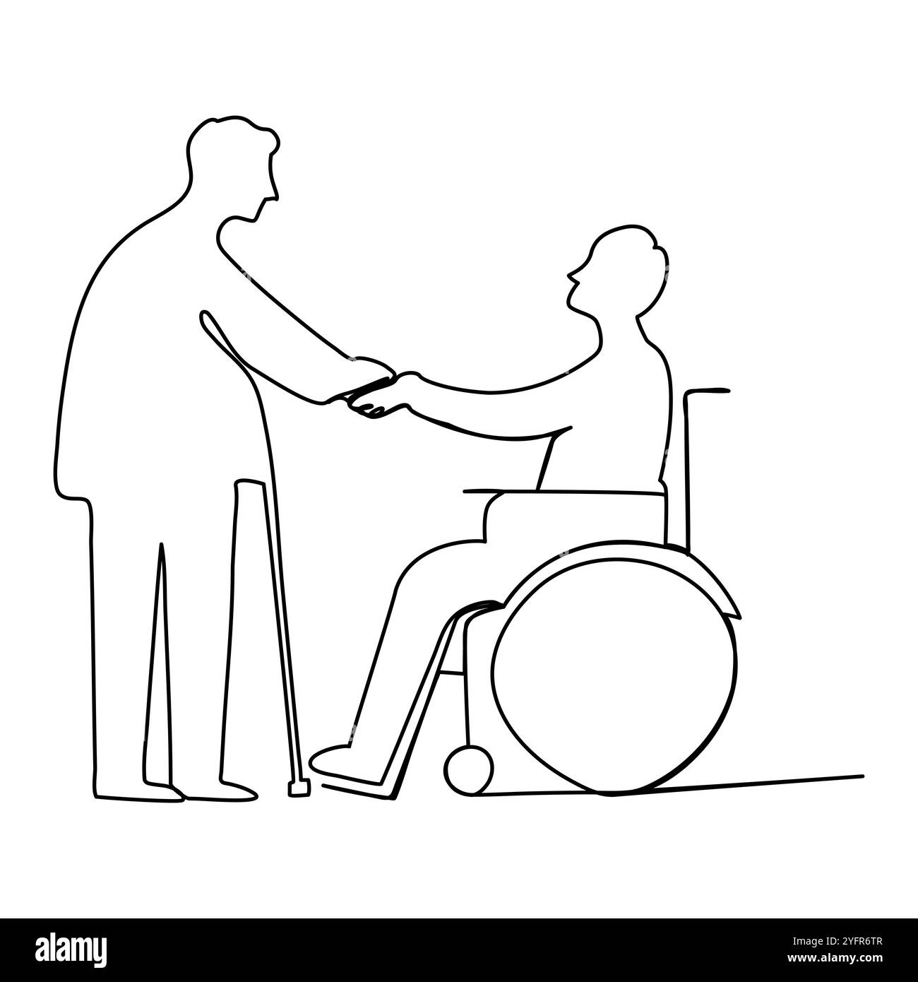 3 December world disability day poster with continuous line black ...