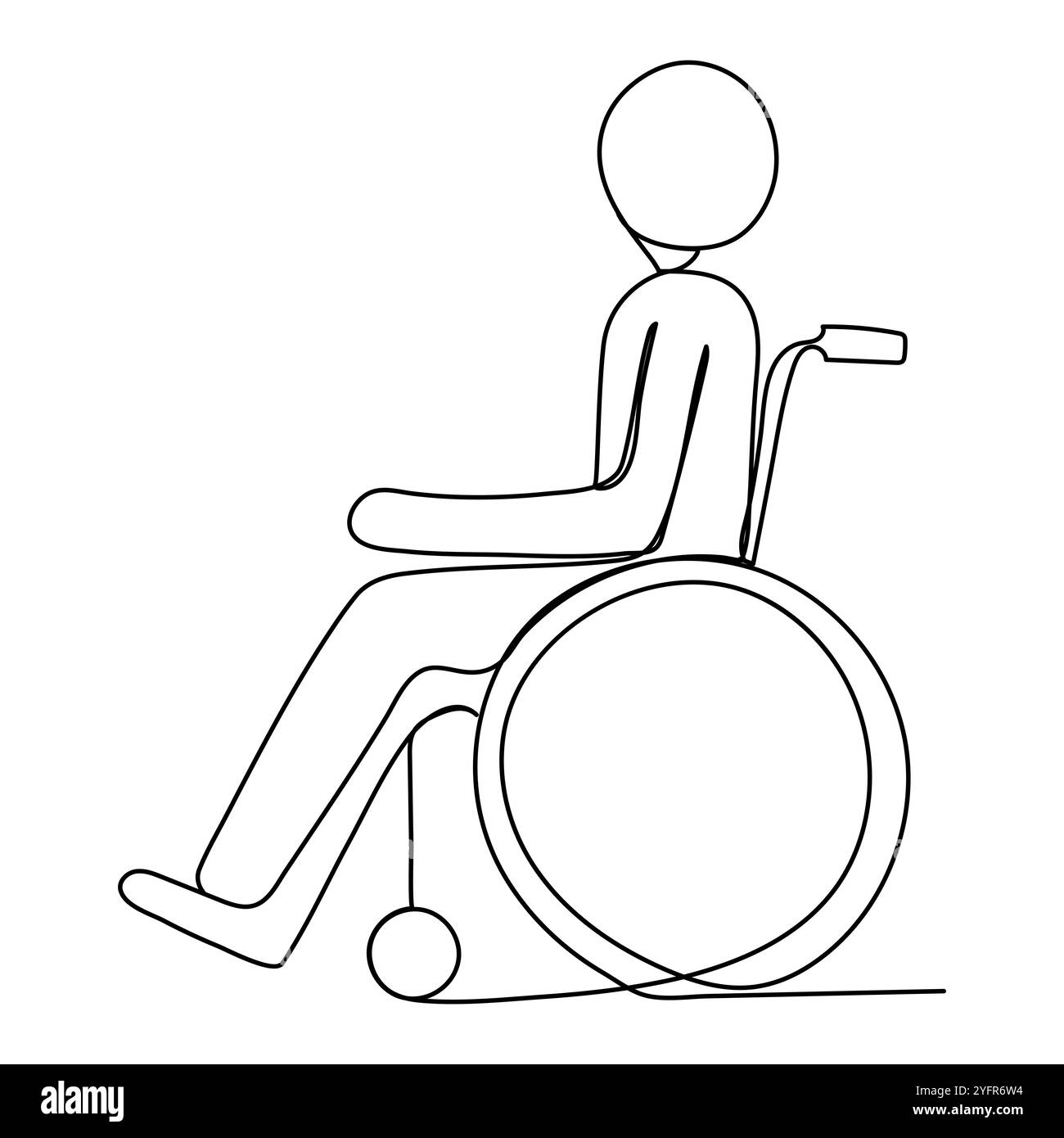 3 December world disability day poster with continuous line black ...